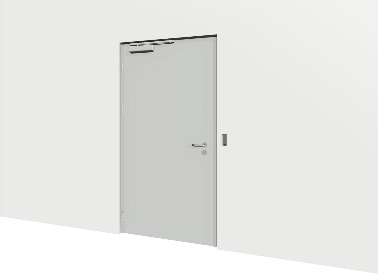 Steel fireproof door EI60 / Access control | ASSA ABLOY